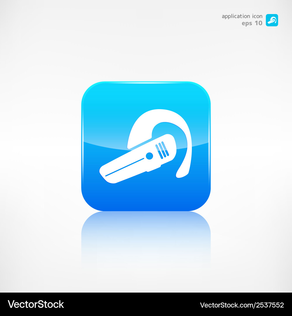 Bluetooth headset icon wireless connection Vector Image