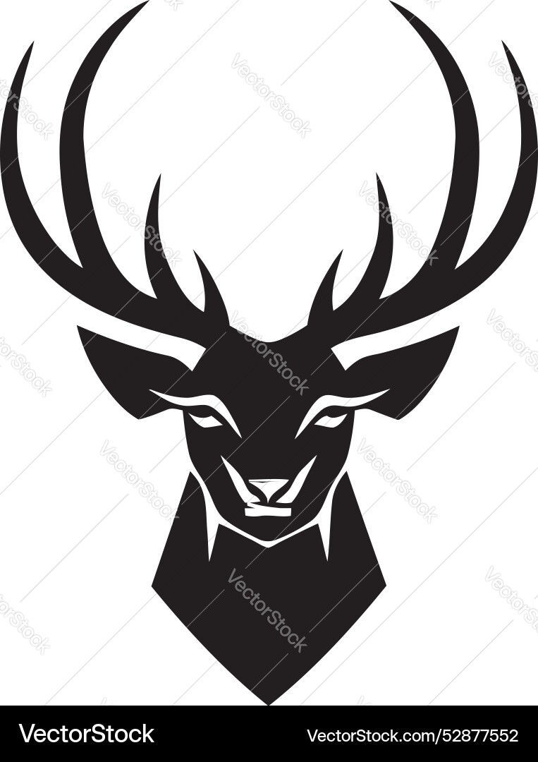 Charming stag silhouette a timeless mark Vector Image
