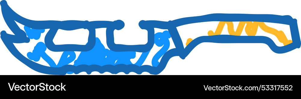 Cheese knife icon doodle Royalty Free Vector Image