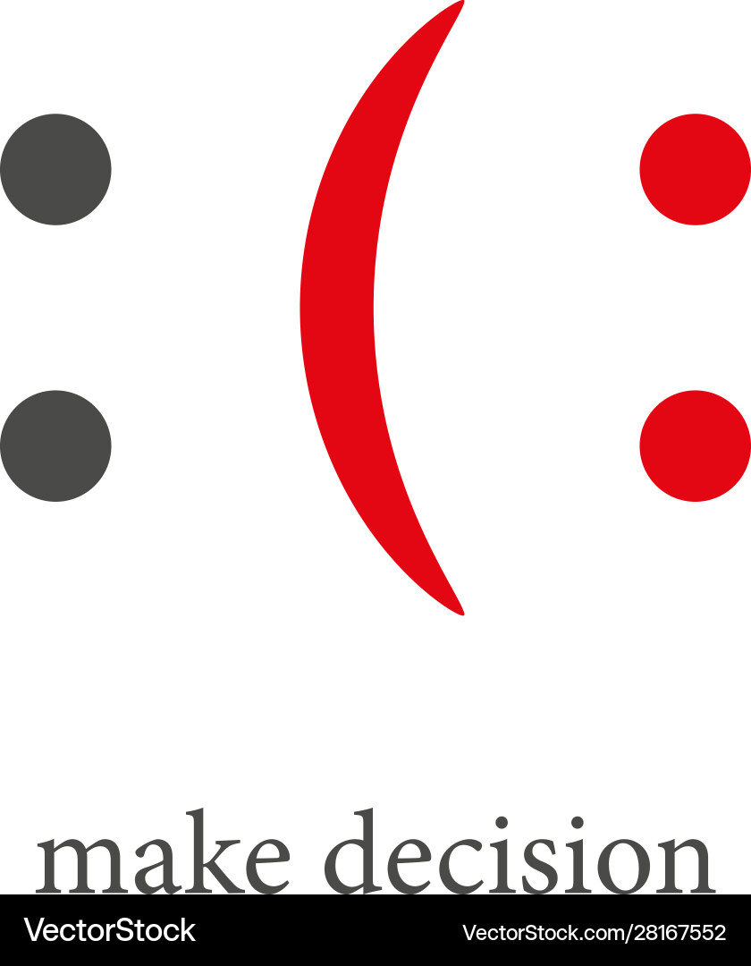 Decision making icon Royalty Free Vector Image