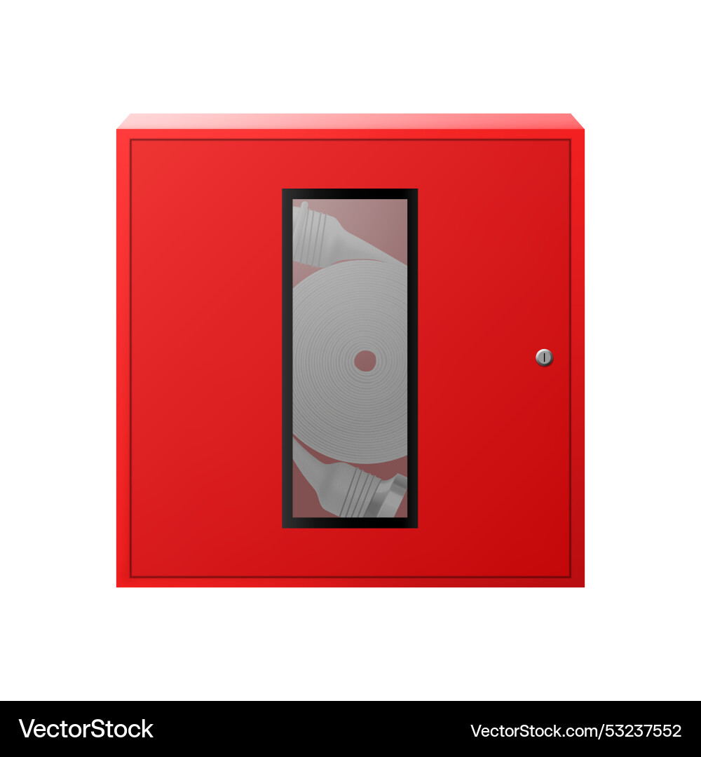 Extinguisher cabinet or fire shield Royalty Free Vector