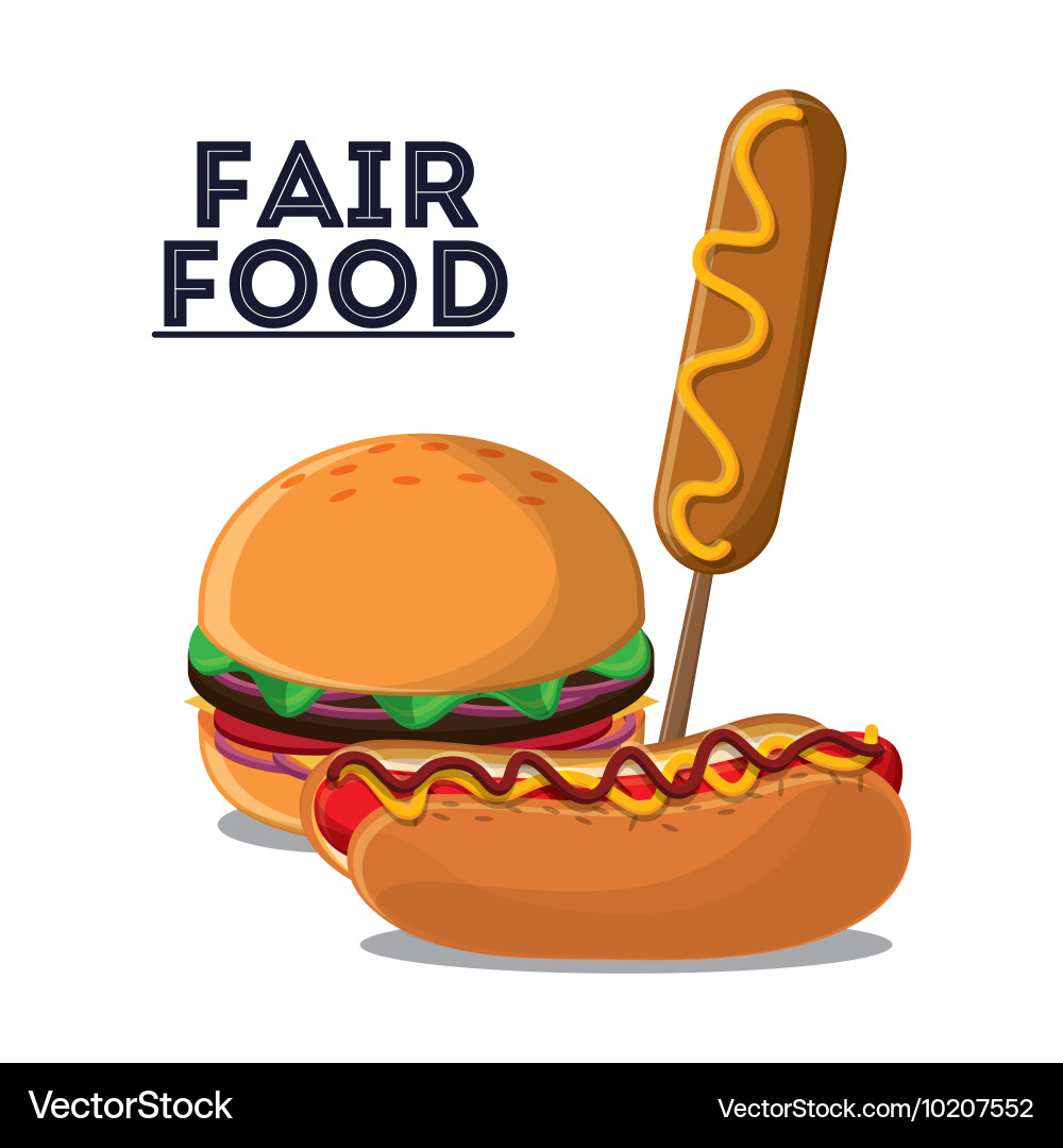 Fair food snack carnival icon Royalty Free Vector Image