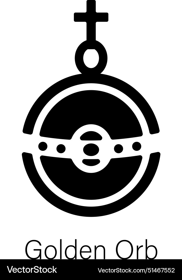 Golden orb Royalty Free Vector Image - VectorStock