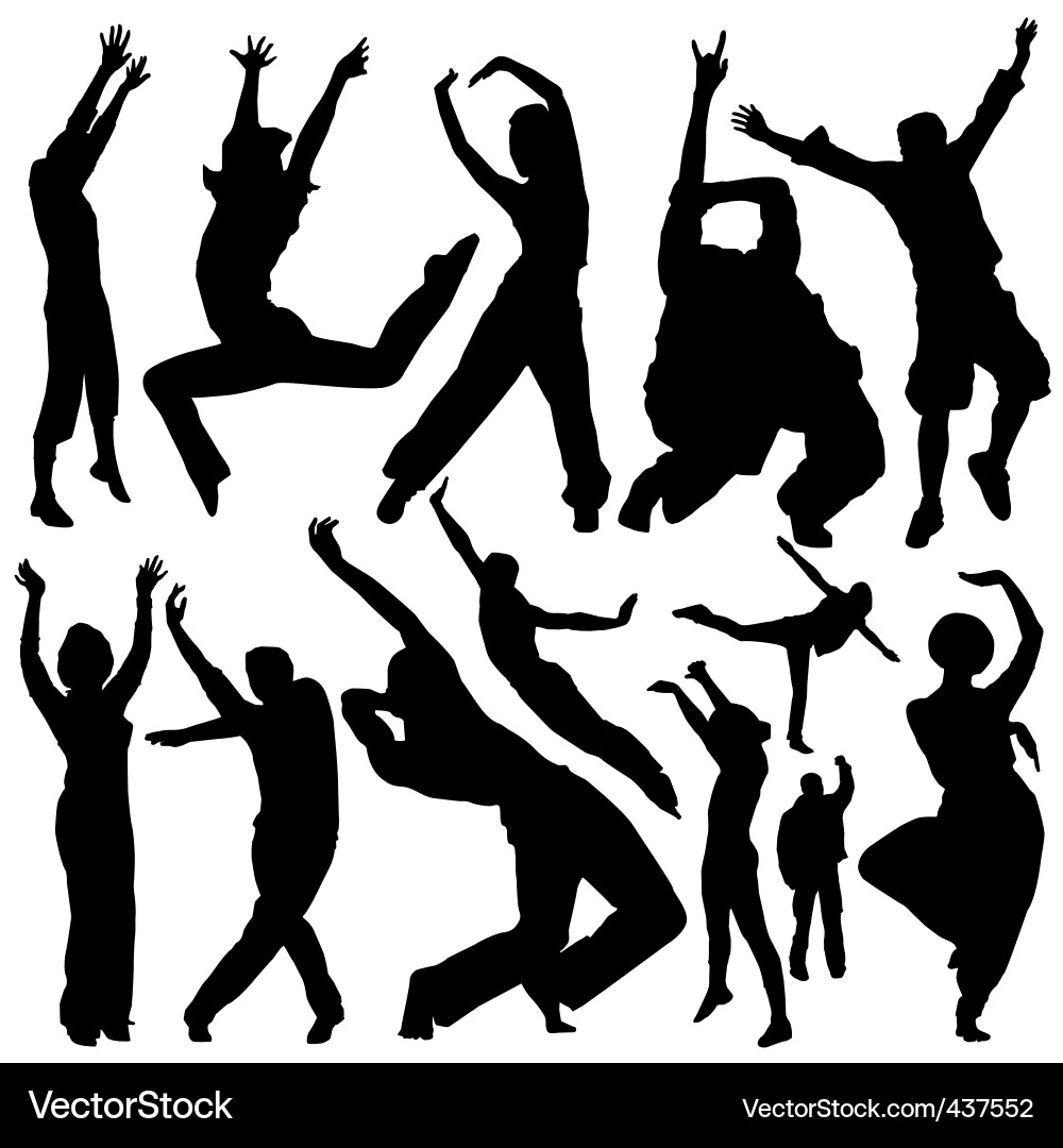 Group of People Dancing Royalty Free Vector Image