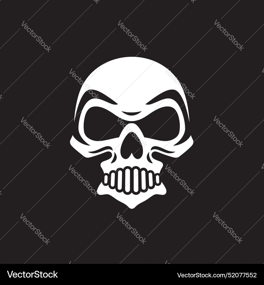 Lethal emblem toxic skull logo design icon Vector Image
