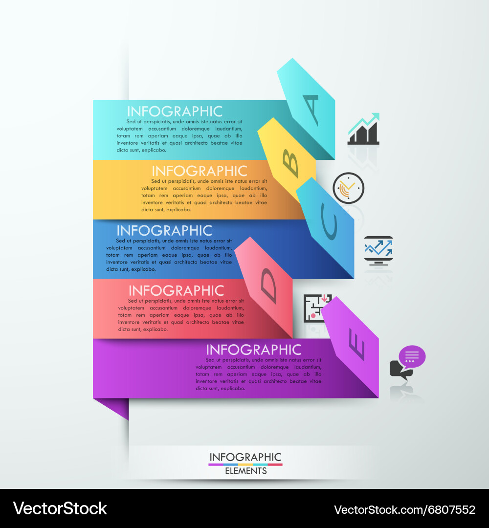 Modern arrow paper style step up options banner Vector Image