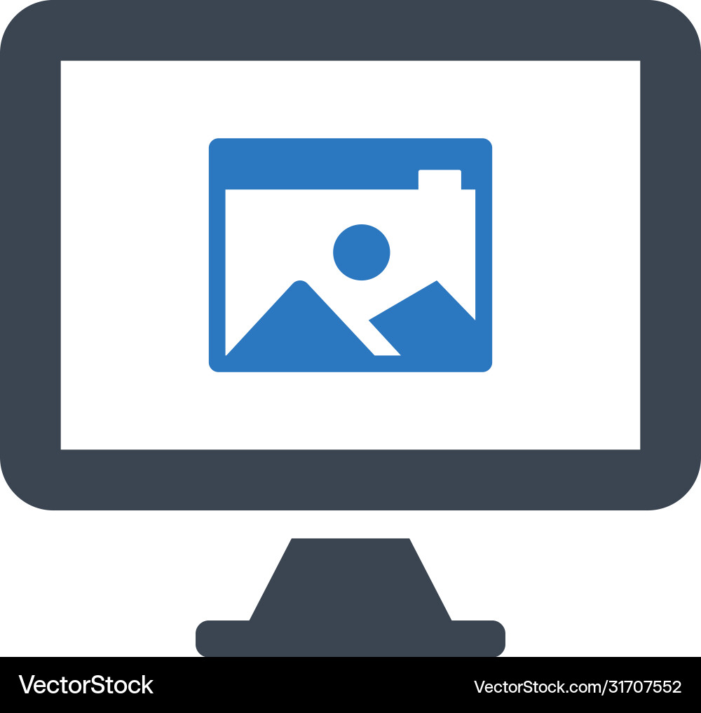 Monitor screen icon Royalty Free Vector Image - VectorStock