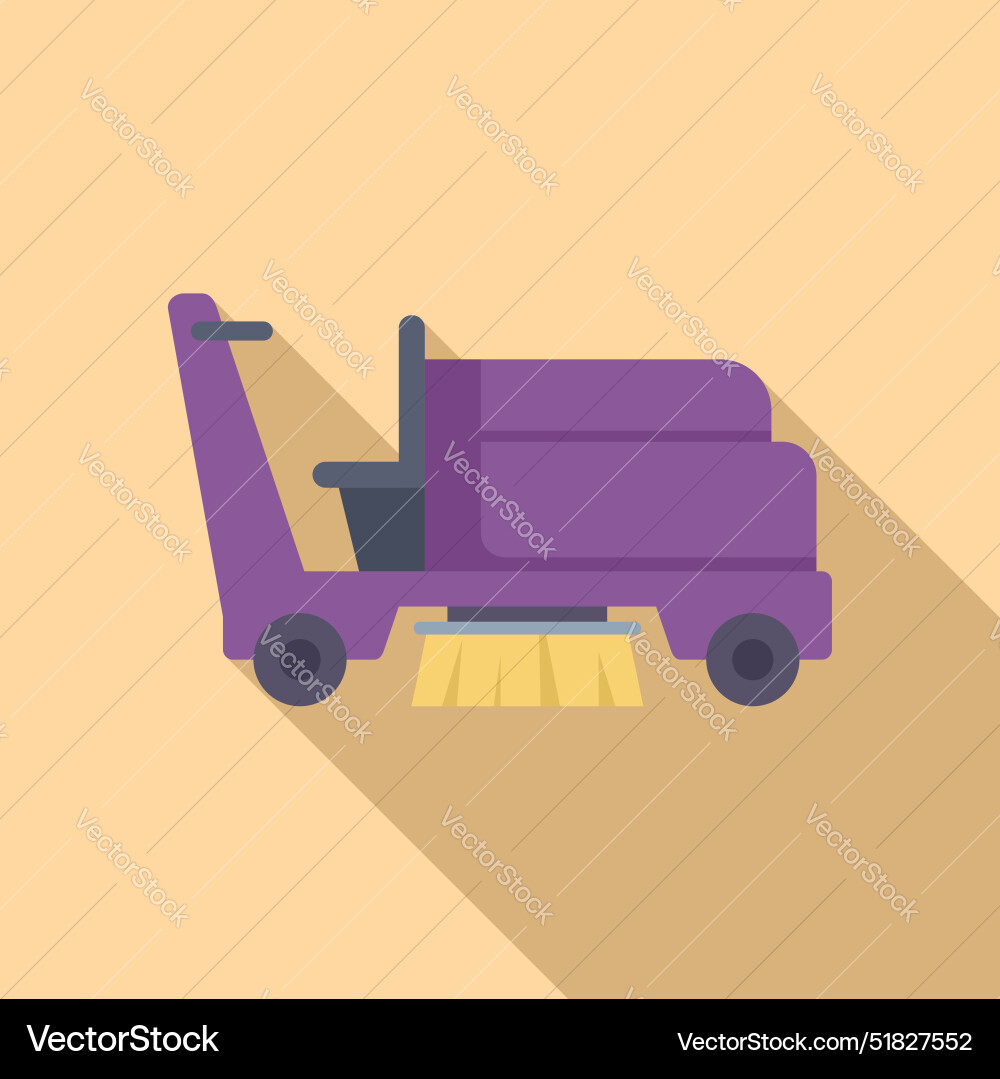 Street sweeper machine cleaning road surface Vector Image