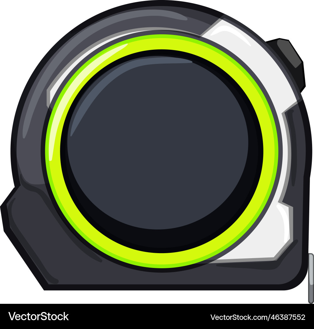 Yellow tape measure cartoon Royalty Free Vector Image