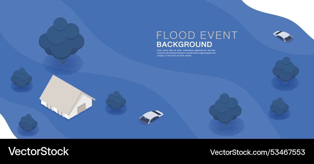 Background image of the flood event Royalty Free Vector