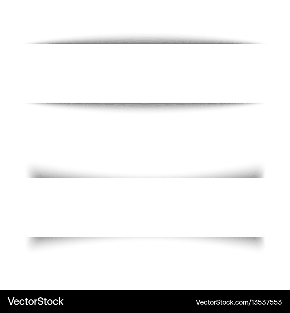 Black Shadow Divider Set Royalty Free Vector Image