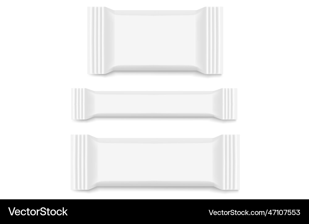 Blank white packaging mockup for cookies Vector Image