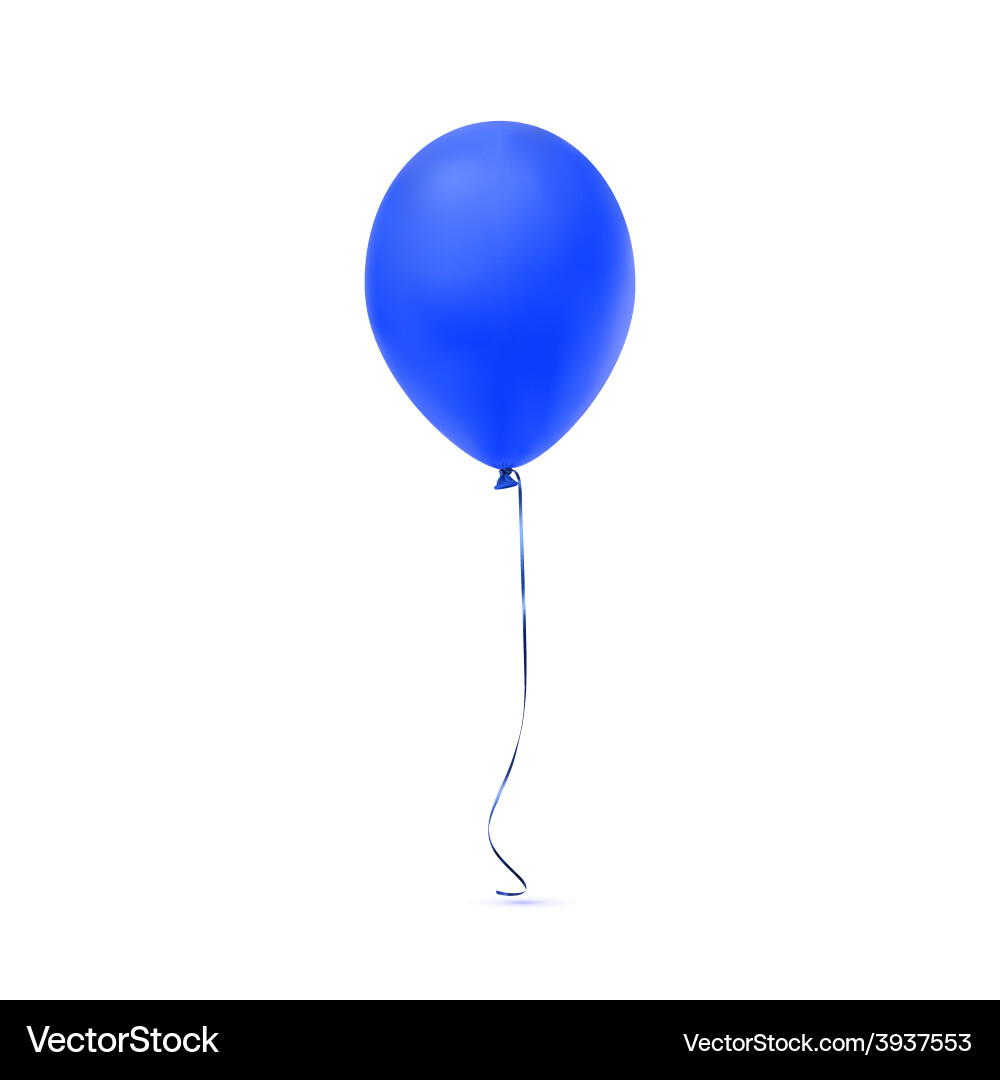 Blue balloon icon isolated on white background Vector Image