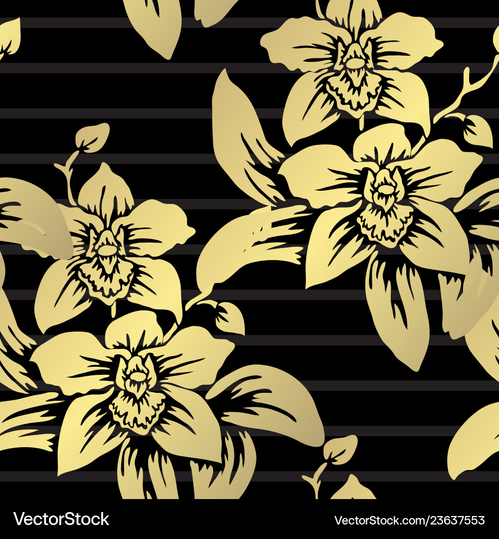 Golden seamless pattern Royalty Free Vector Image