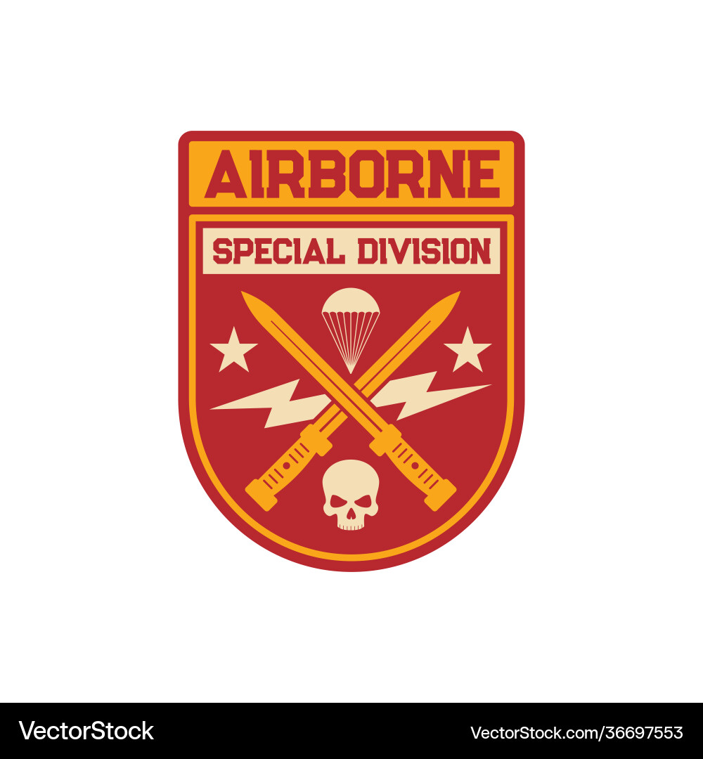 Special division airborne military chevron squad Vector Image