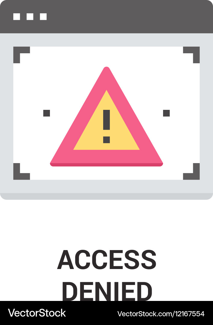 Access denied icon Royalty Free Vector Image - VectorStock
