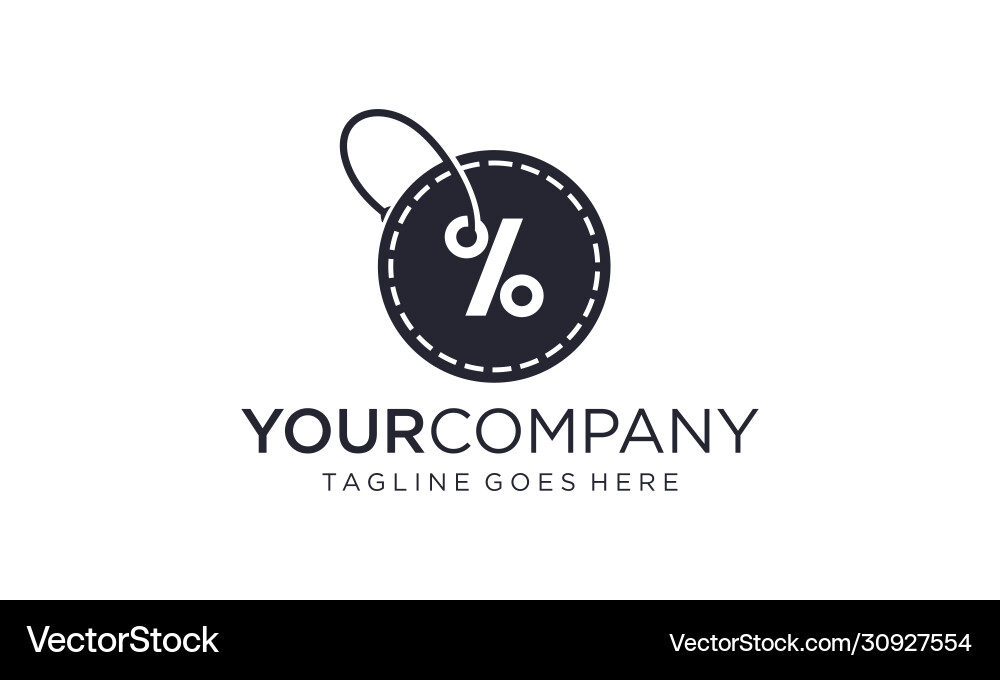 Discount tag for logo design concept editable Vector Image