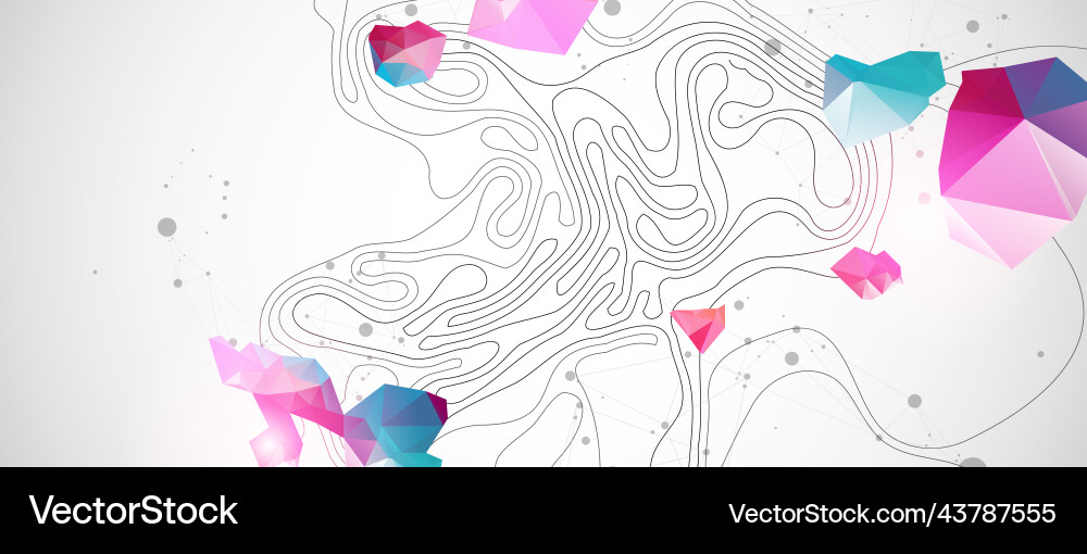 Abstract landscape geodesy topography map Vector Image