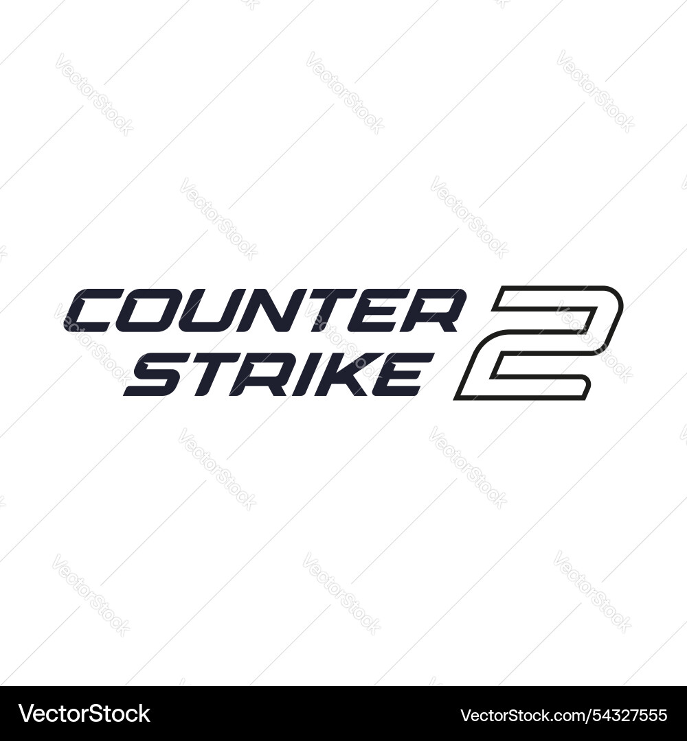 Counter strike 2 logo editorial eps 10 Royalty Free Vector
