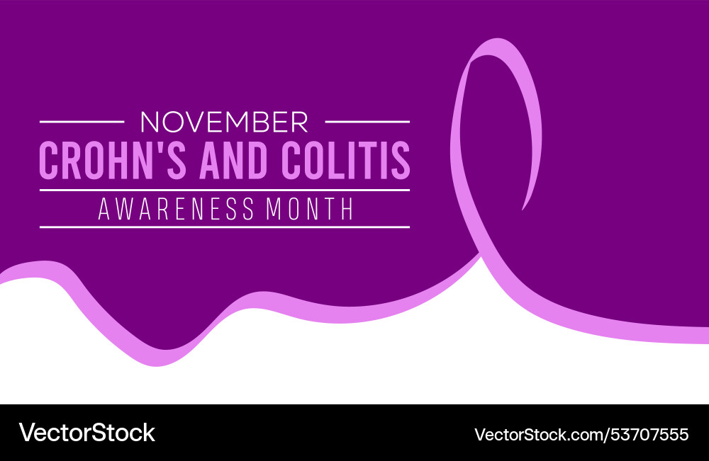 Crohns and colitis awareness month Royalty Free Vector Image