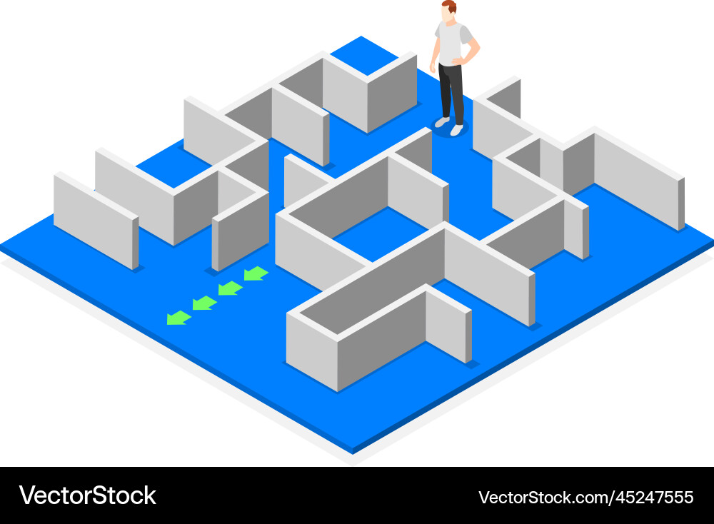 Decision making concept isometric Royalty Free Vector Image