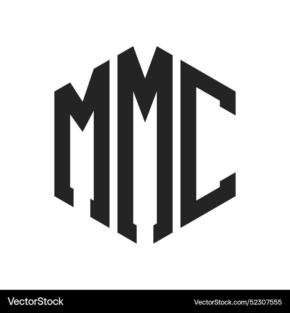Mmc logo design initial letter monogram Royalty Free Vector