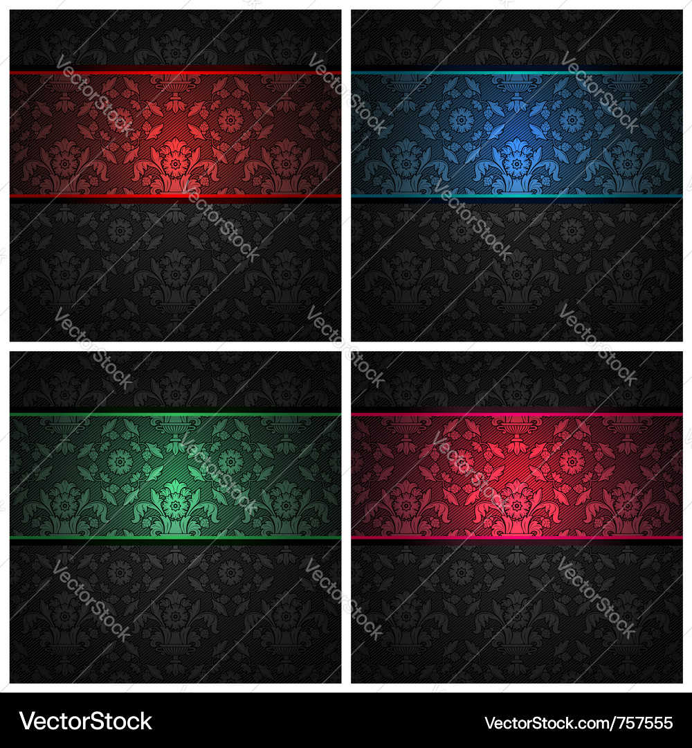 Ornate Fabric Ribbon Texture Royalty Free Vector Image