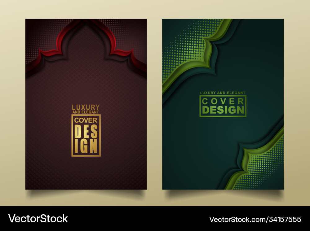 Set cover design template with luxury and elegant Vector Image