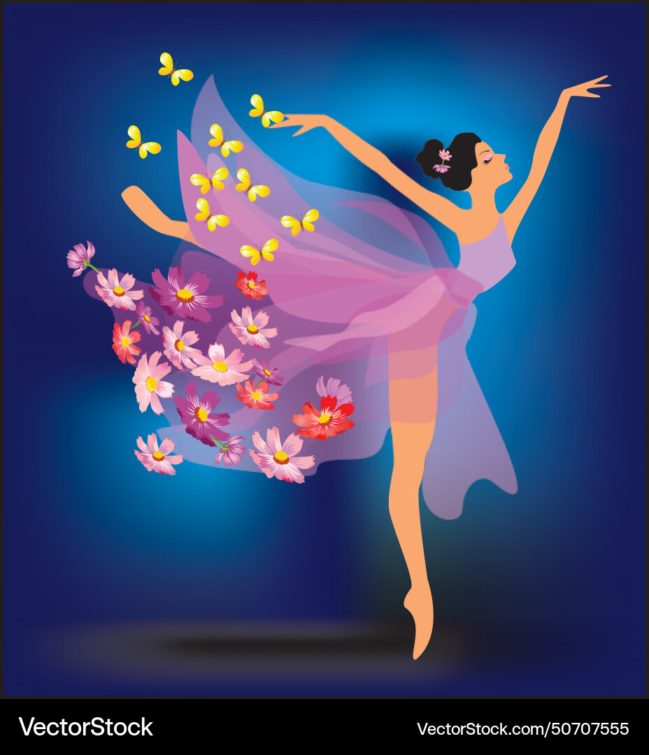 Spring dance Royalty Free Vector Image - VectorStock