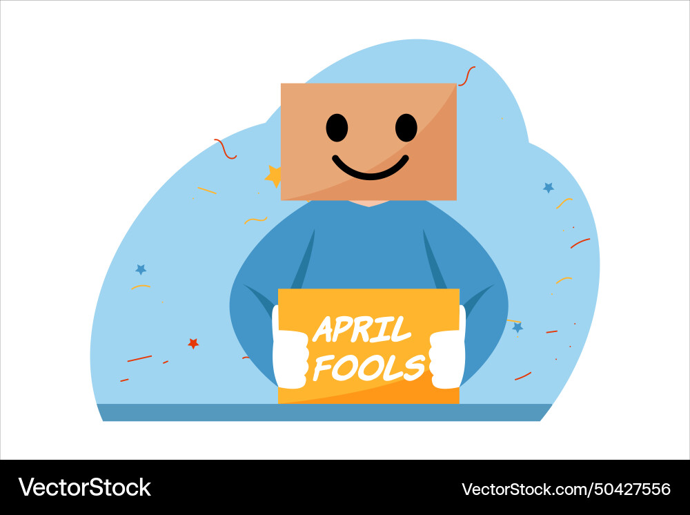 April fools flat design Royalty Free Vector Image