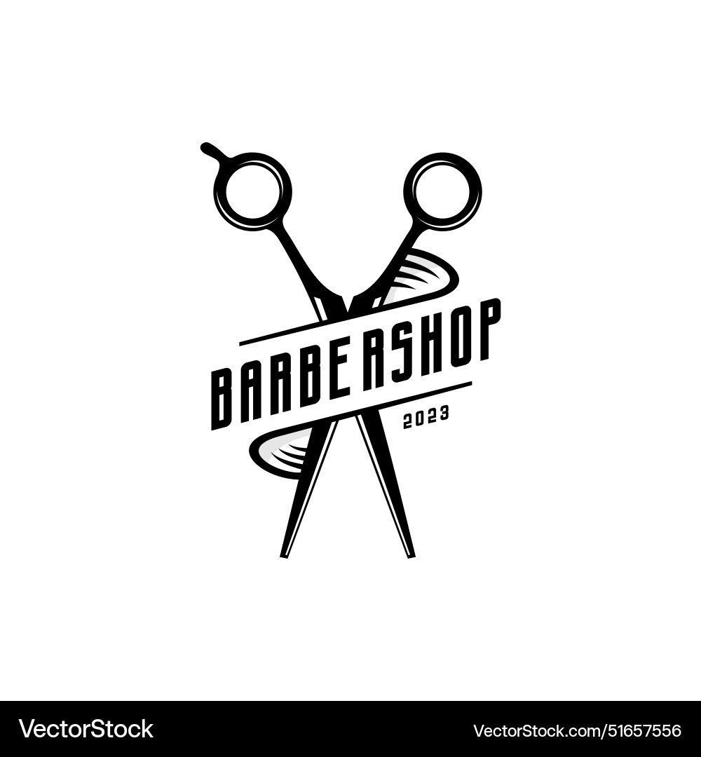 Barber ribbon Royalty Free Vector Image - VectorStock