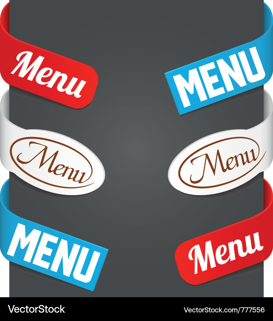 Menu Signs - Left & Right Royalty Free Vector Image