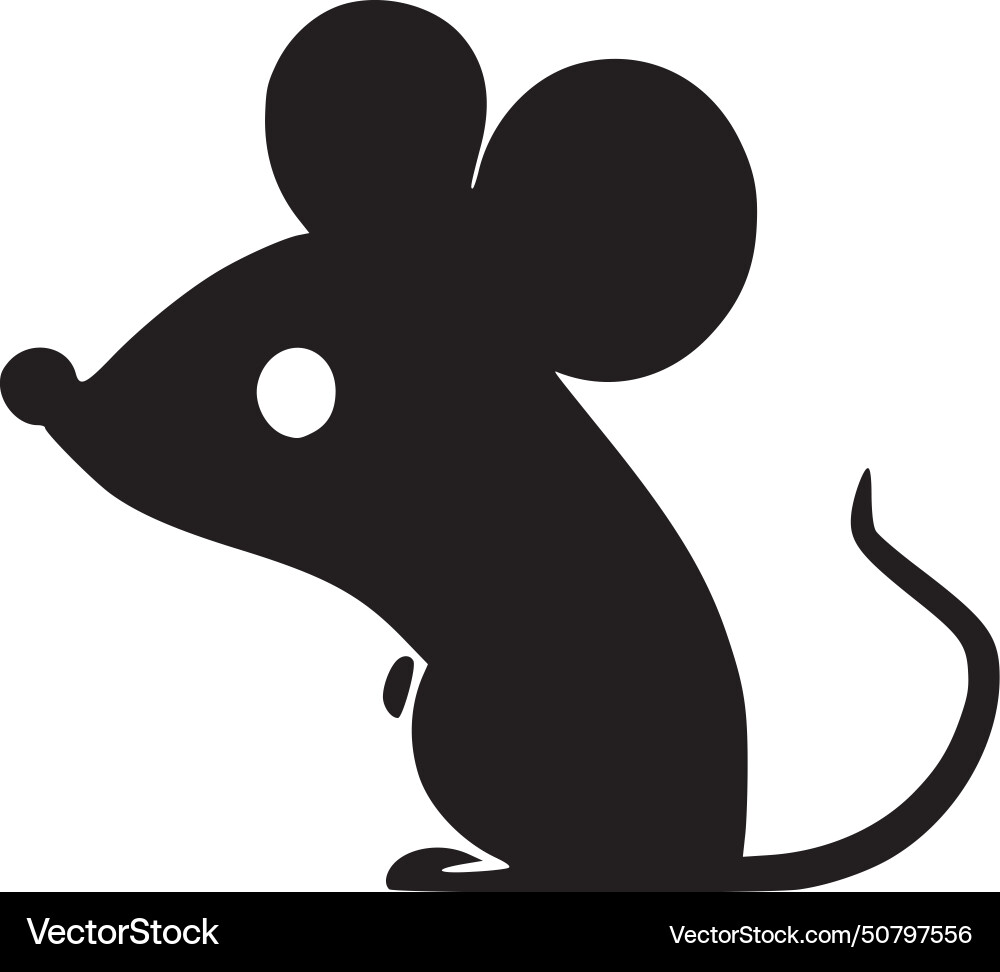 Mouse - minimalist and simple silhouette Vector Image
