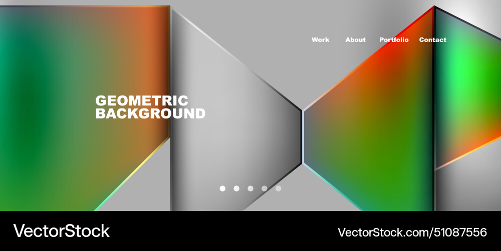 Symmetrical triangle pattern in colorful hues on Vector Image