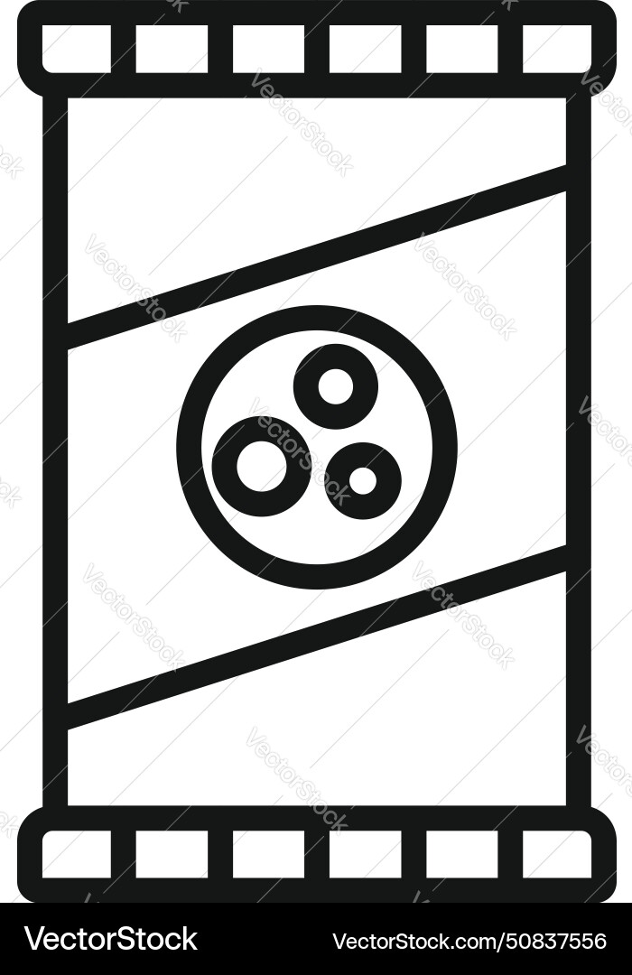 Tasty snack pack icon outline shop packet Vector Image