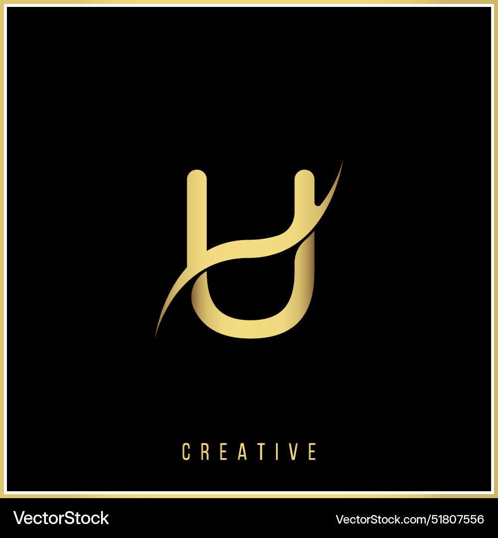 U premium latter logo design creative Royalty Free Vector