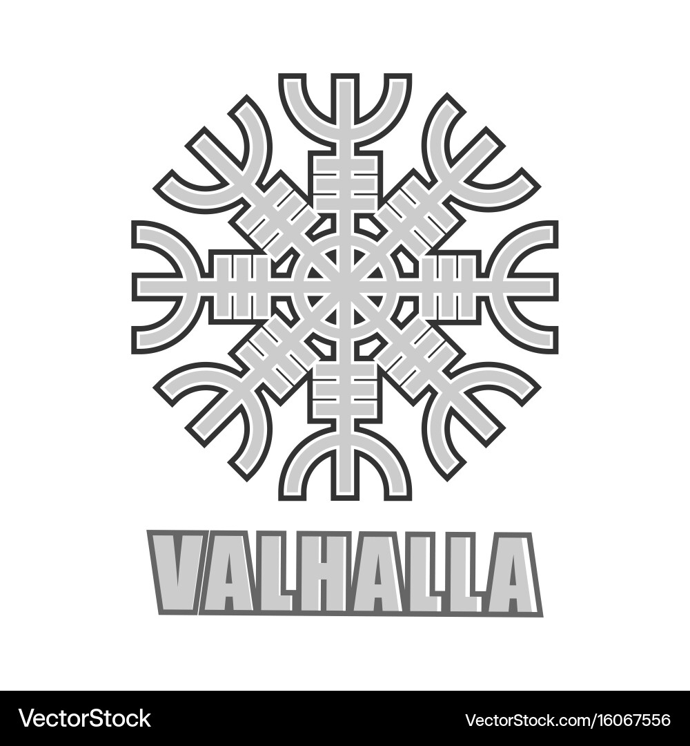 Viking valhalla ornate mystic symbol Royalty Free Vector