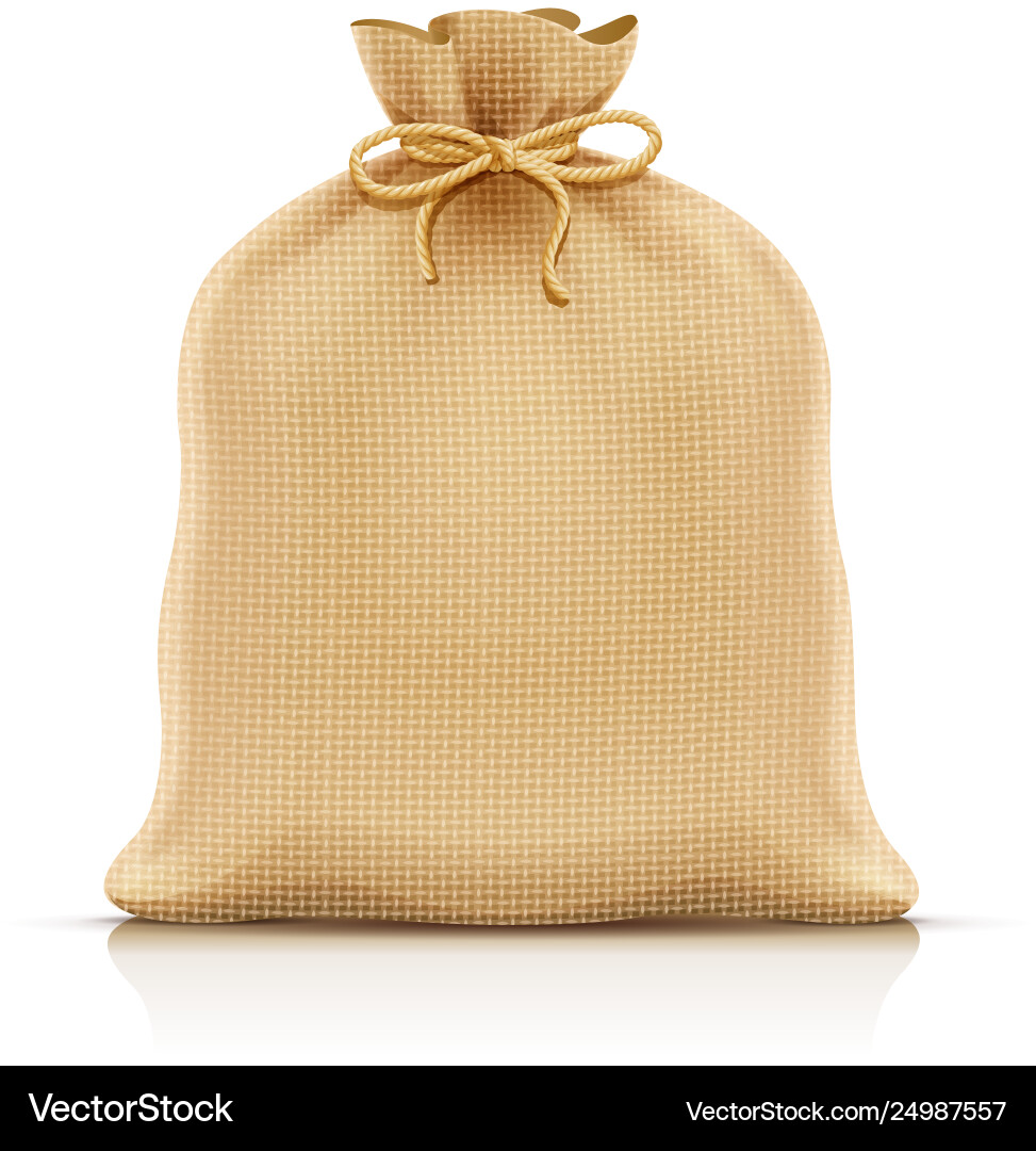 Burlap sack for products Royalty Free Vector Image