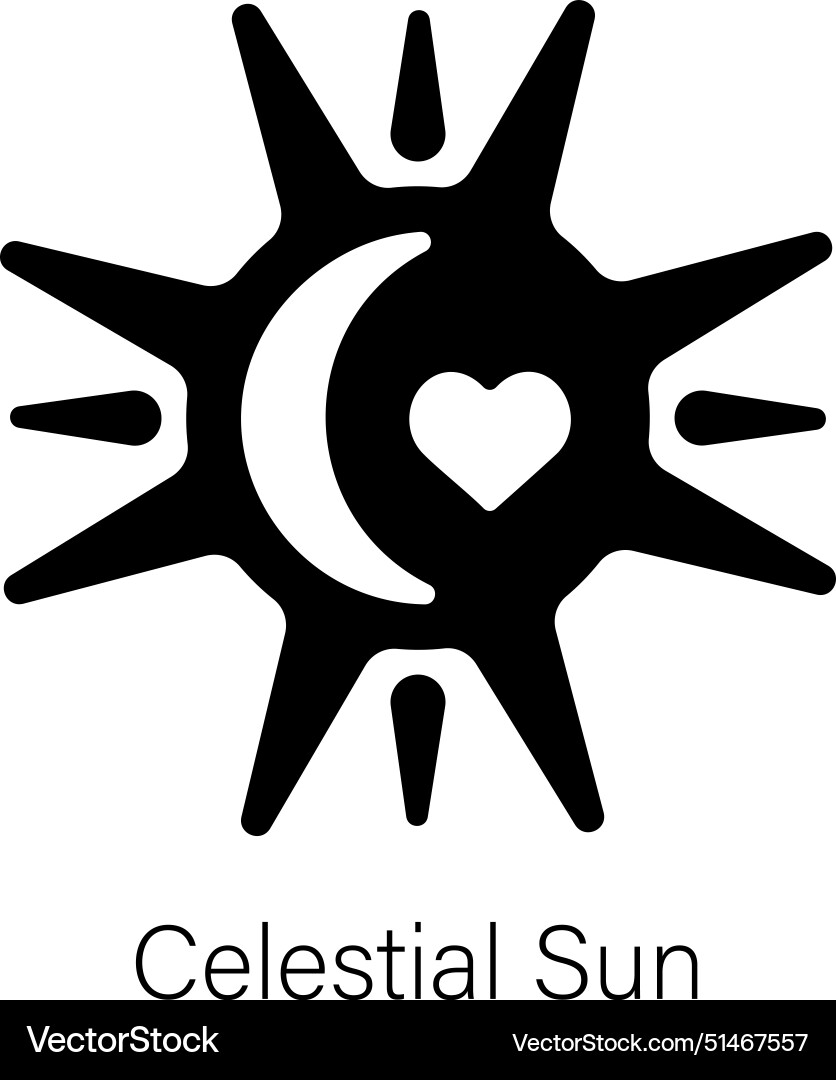 Celestial sun Royalty Free Vector Image - VectorStock