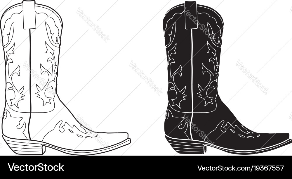 Cowboy boot Royalty Free Vector Image - VectorStock
