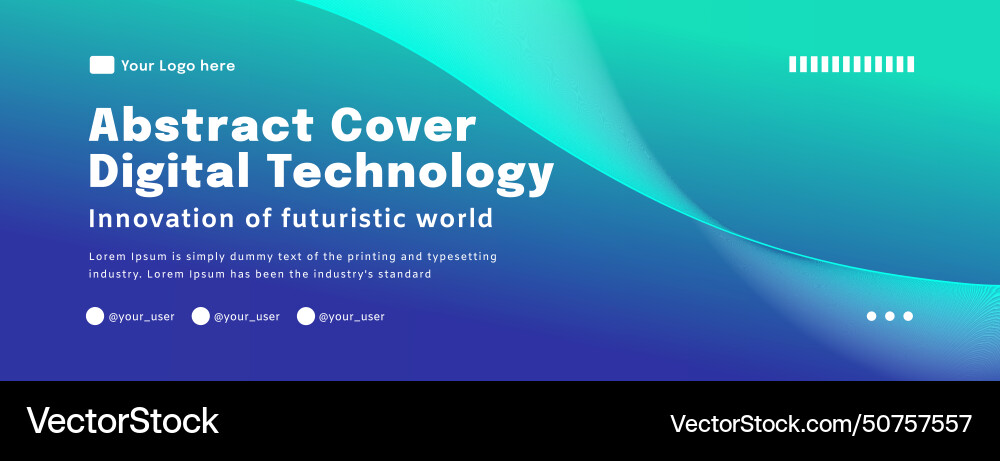 Digital technology poster cover speed connect blue