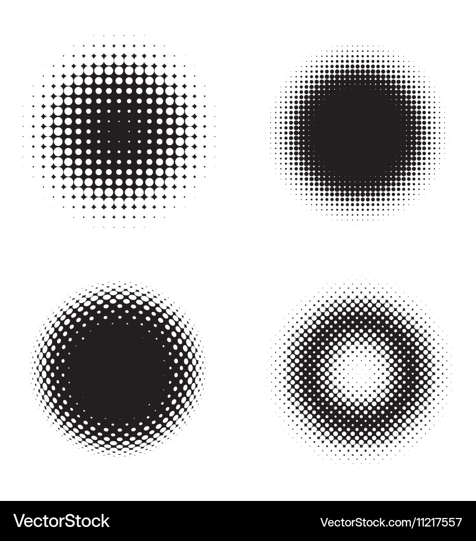 Halftone circles Royalty Free Vector Image - VectorStock