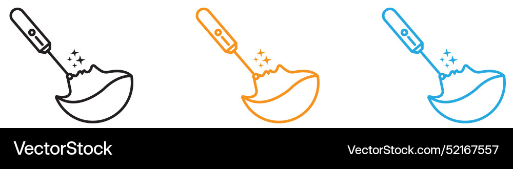 Laser dermatology icon logo set collection Vector Image