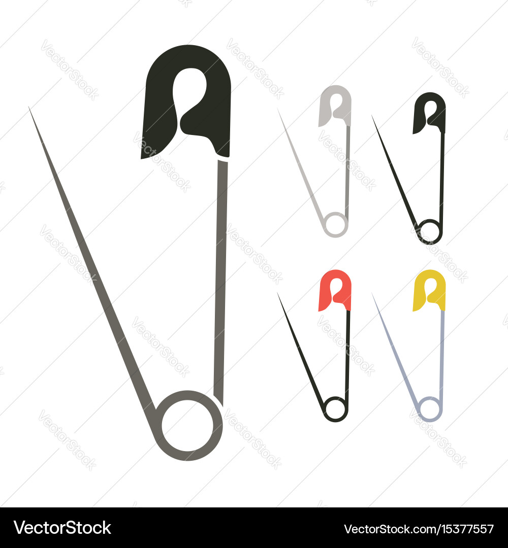 Safety pin Royalty Free Vector Image - VectorStock