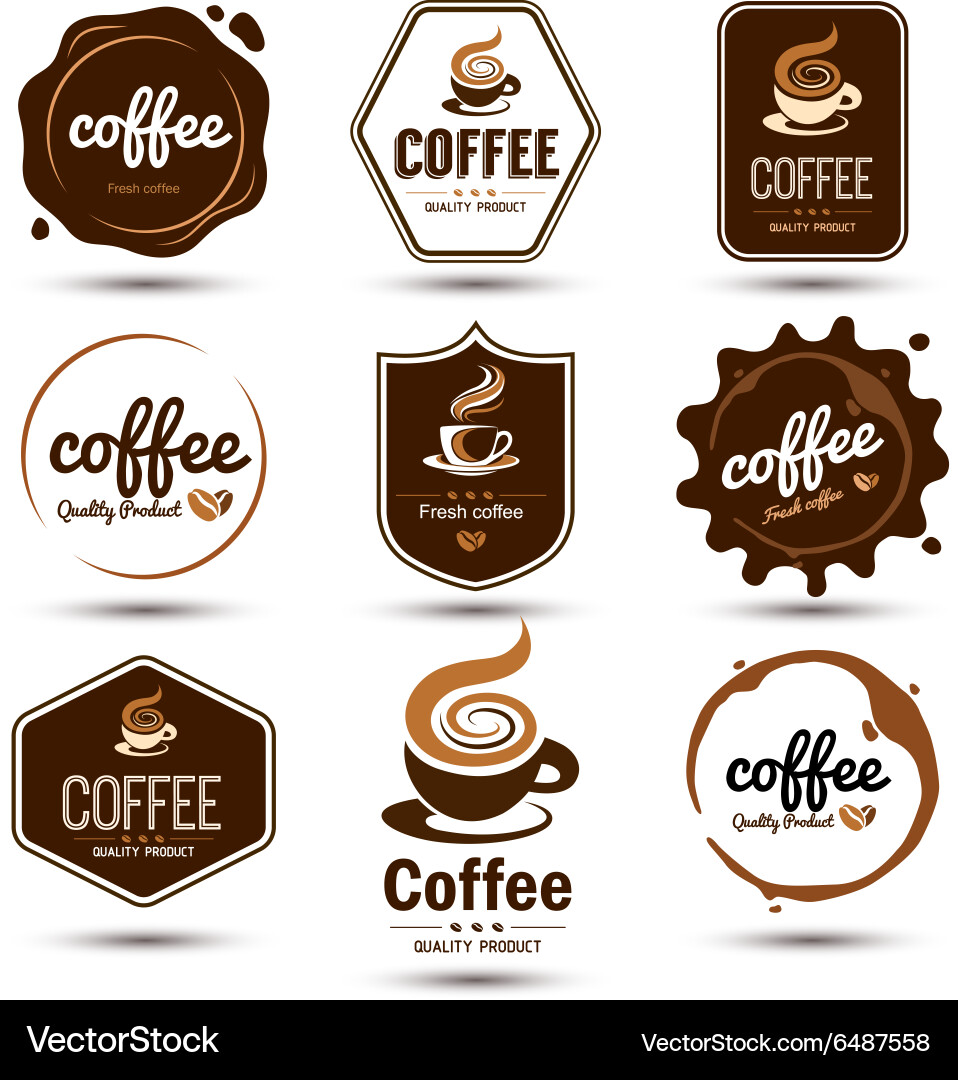 Coffee label Royalty Free Vector Image - VectorStock