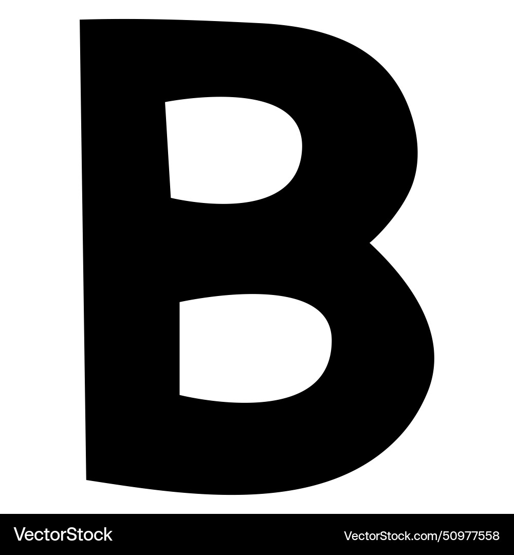 English alphabet b 1 Royalty Free Vector Image