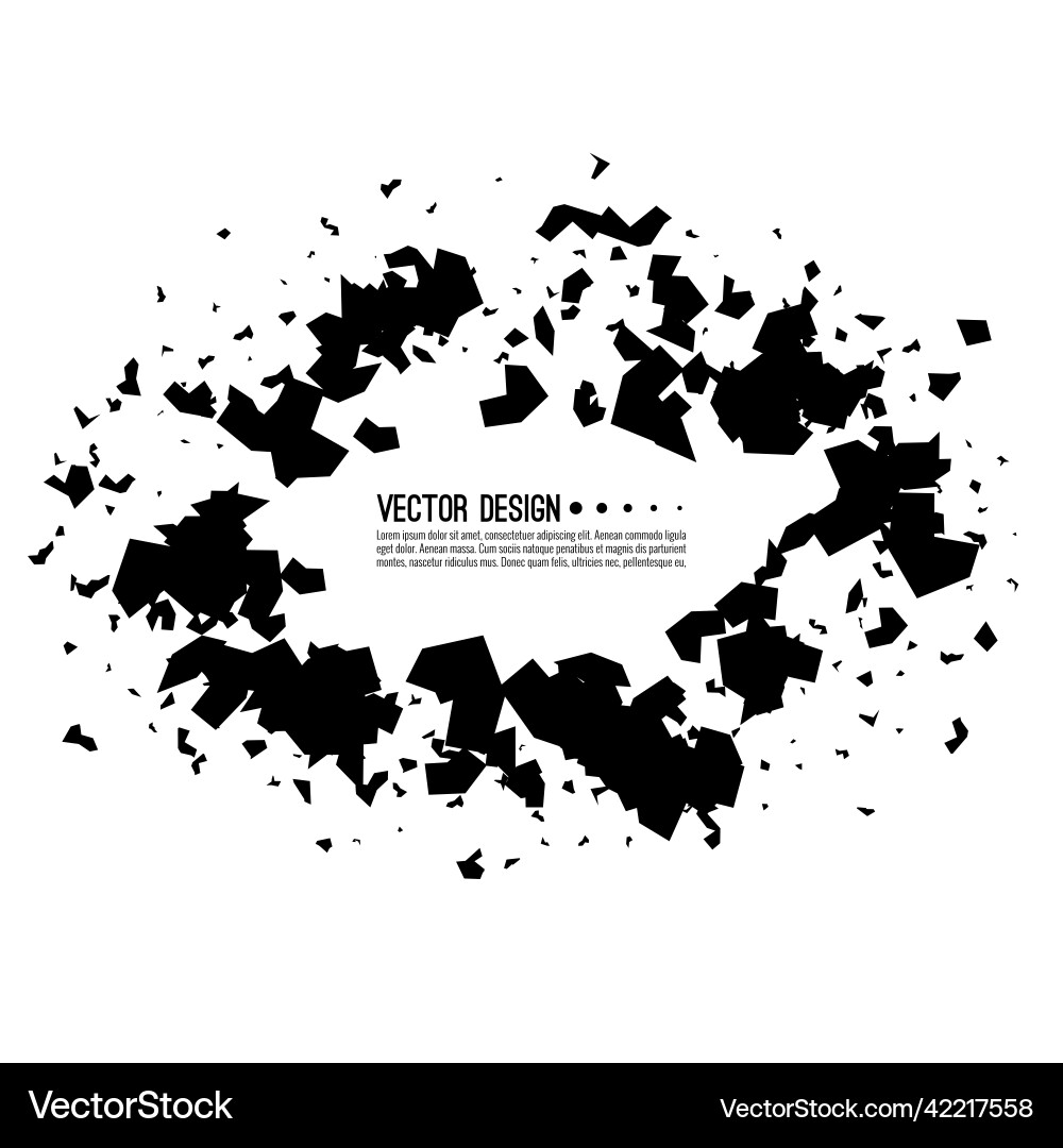 Explosive black banner Royalty Free Vector Image