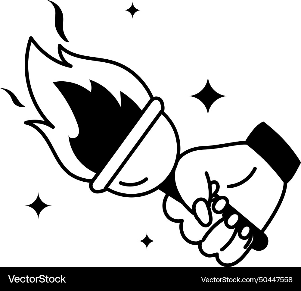 Hand torch Royalty Free Vector Image - VectorStock