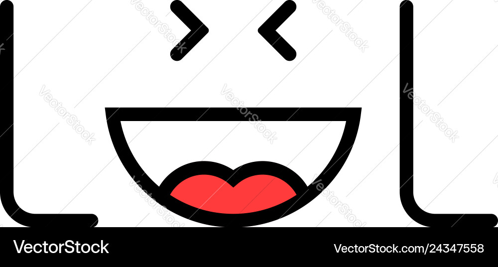 Laughing Face Emoji Logo Royalty Free Vector Image