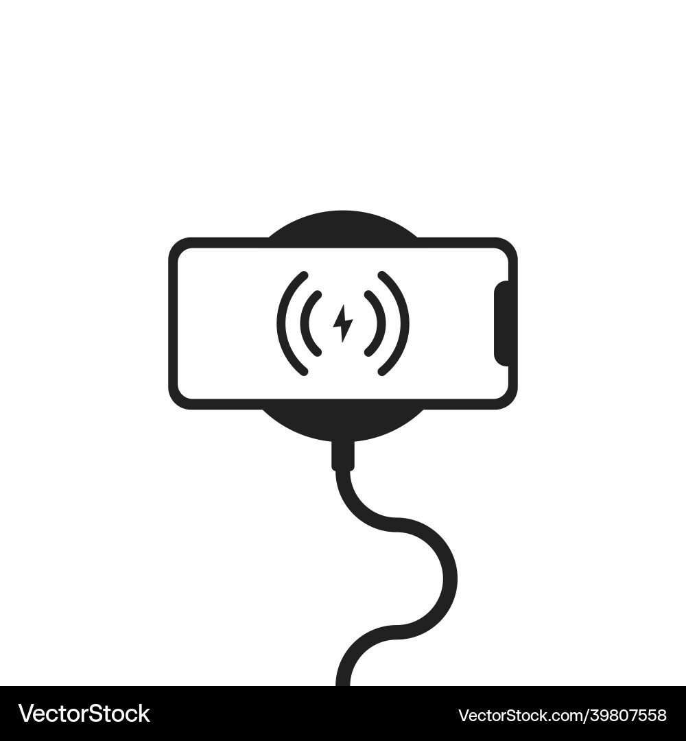 Phone wireless charger smartphone battery charge Vector Image
